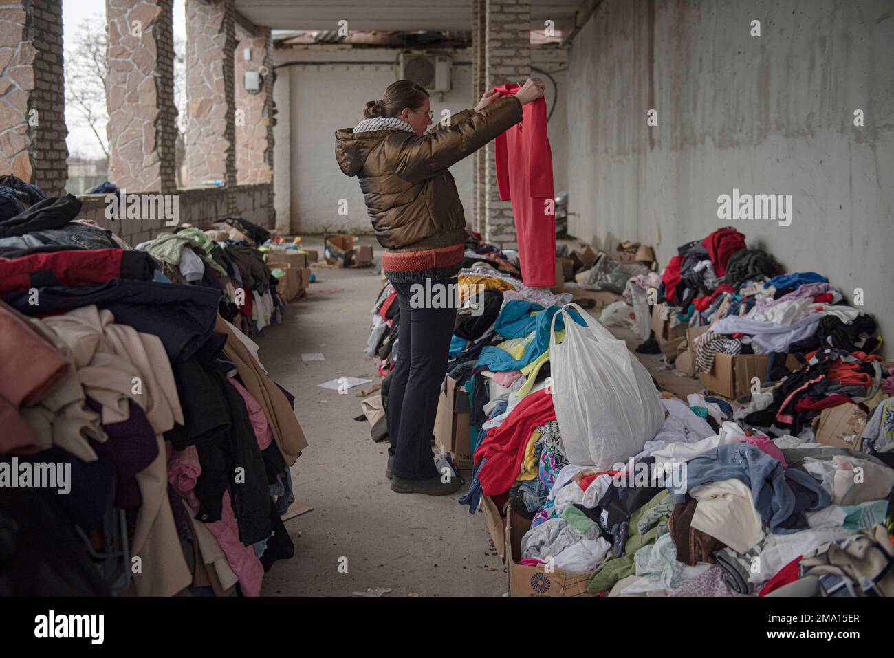 Kateryna, 36, a kitchen worker of the Puscha Vodytsia maternity ...
