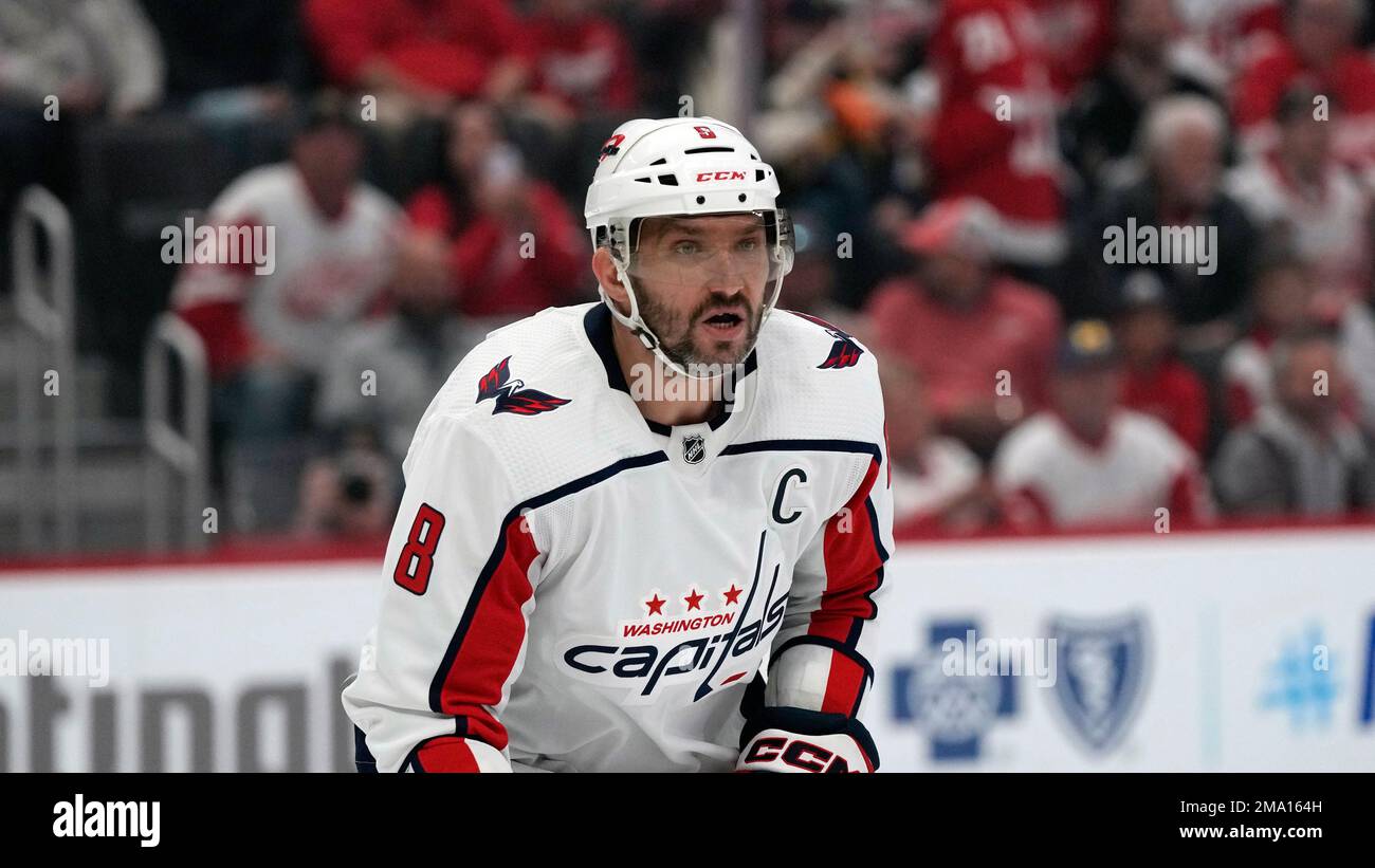 Washington Capitals left wing Alex Ovechkin plays during the first ...