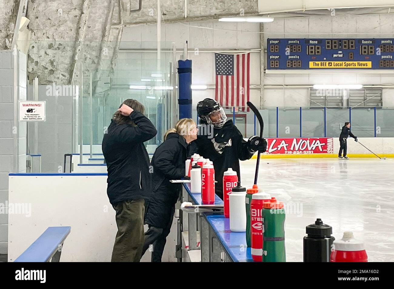 Buffalo Beauts forward Mikyla Grant-Mentis shares a joke with team ...
