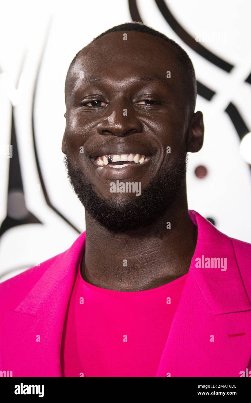 Stormzy poses for photographers upon arrival for the premiere of the ...