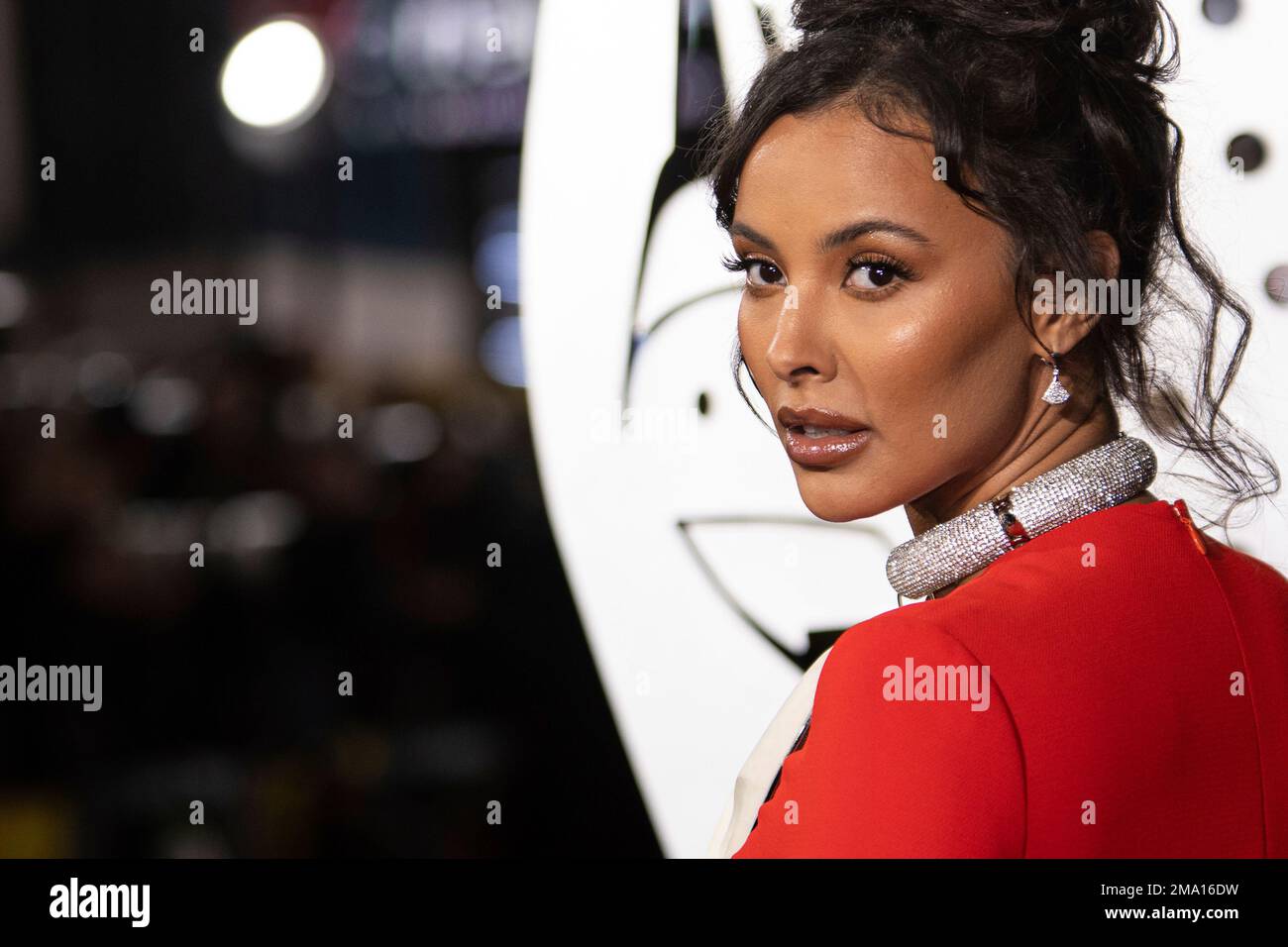 Maya Jama poses for photographers upon arrival for the premiere of the ...