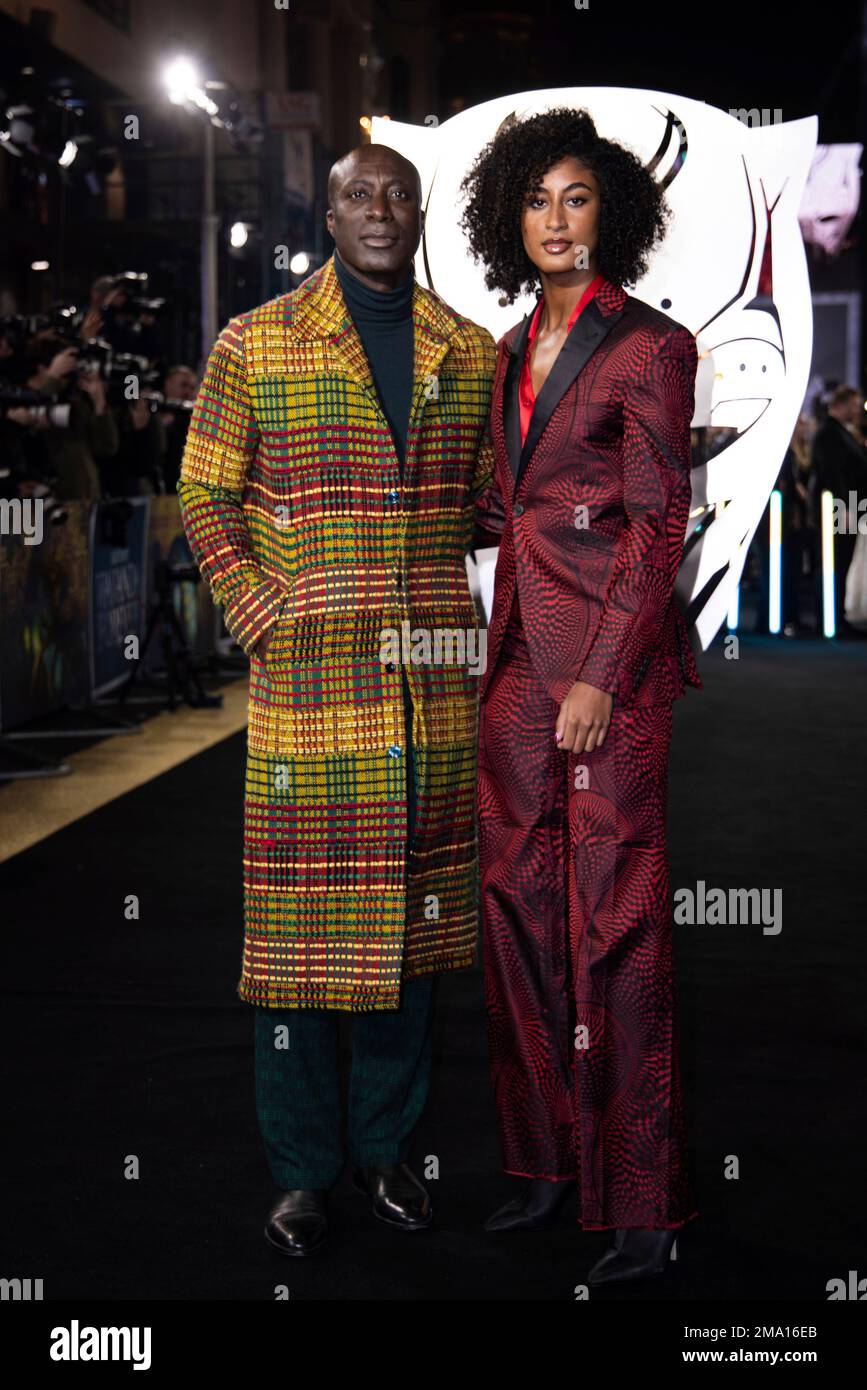 Ozwald Boateng and Emilia Boateng pose for photographers upon arrival ...