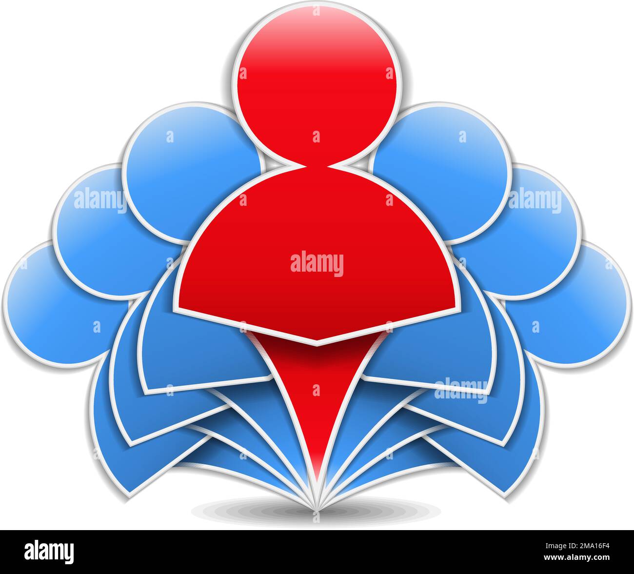 Leader in a team, design elements for your logo, vector eps10 ...