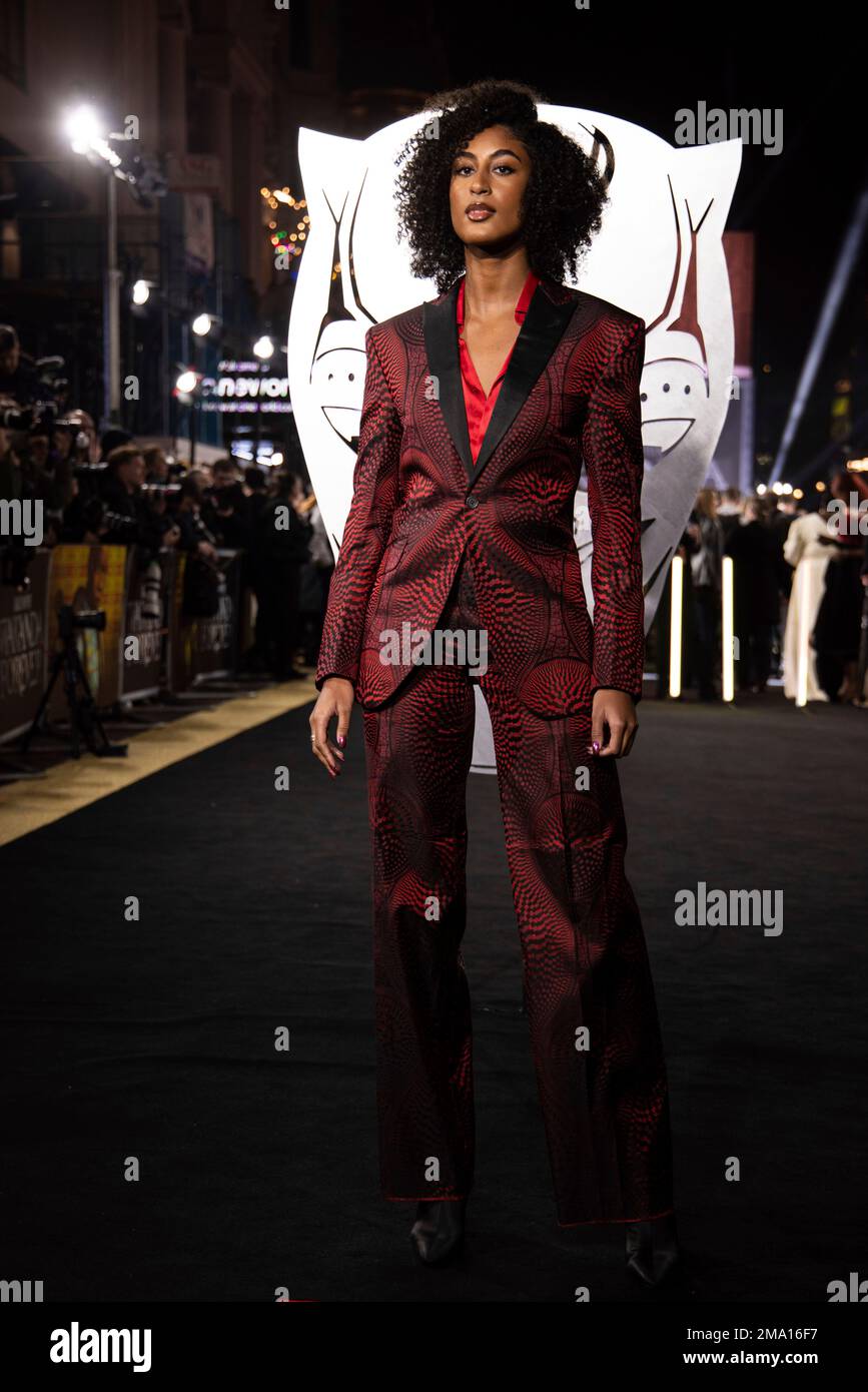 Emilia Boateng poses for photographers upon arrival for the premiere of ...