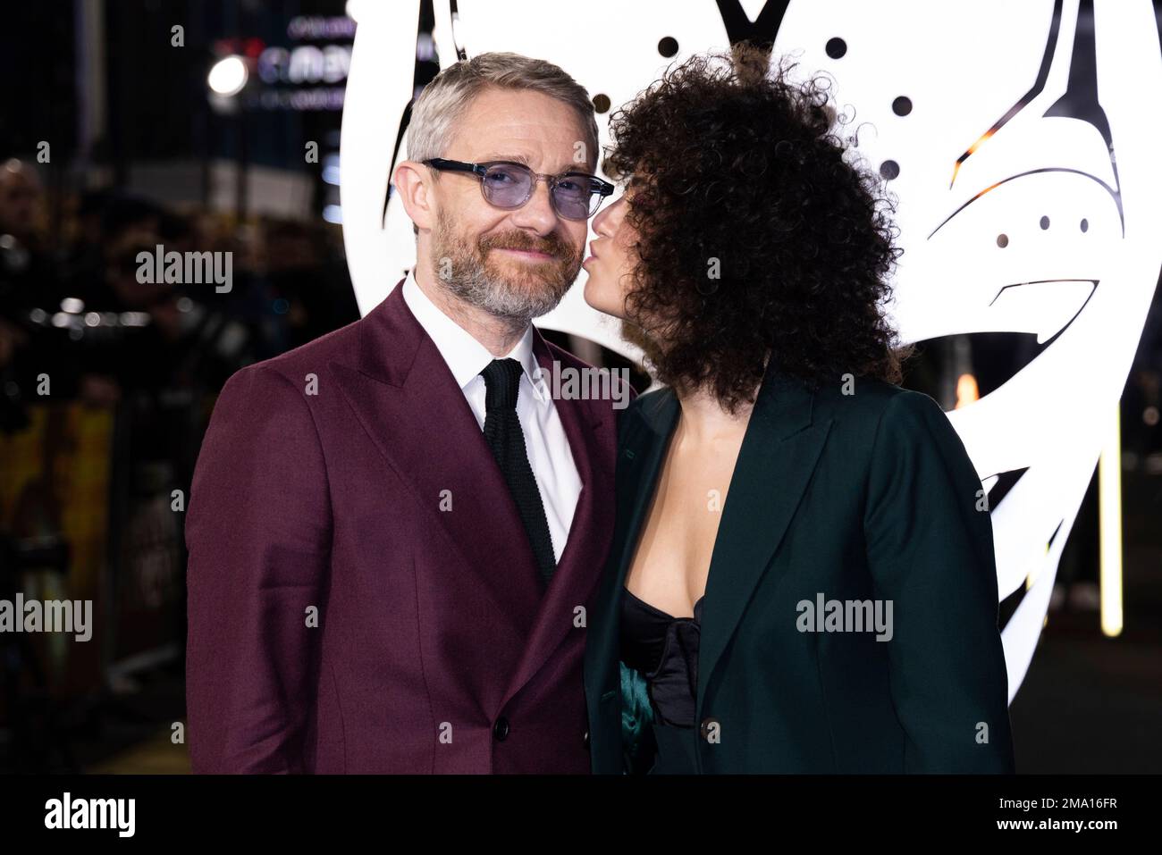 Martin Freeman and Rachel Mariam pose for photographers upon arrival ...
