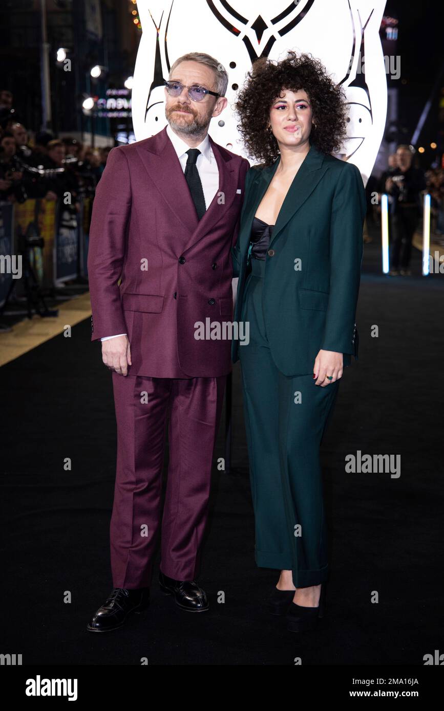 Martin Freeman and Rachel Mariam pose for photographers upon arrival ...