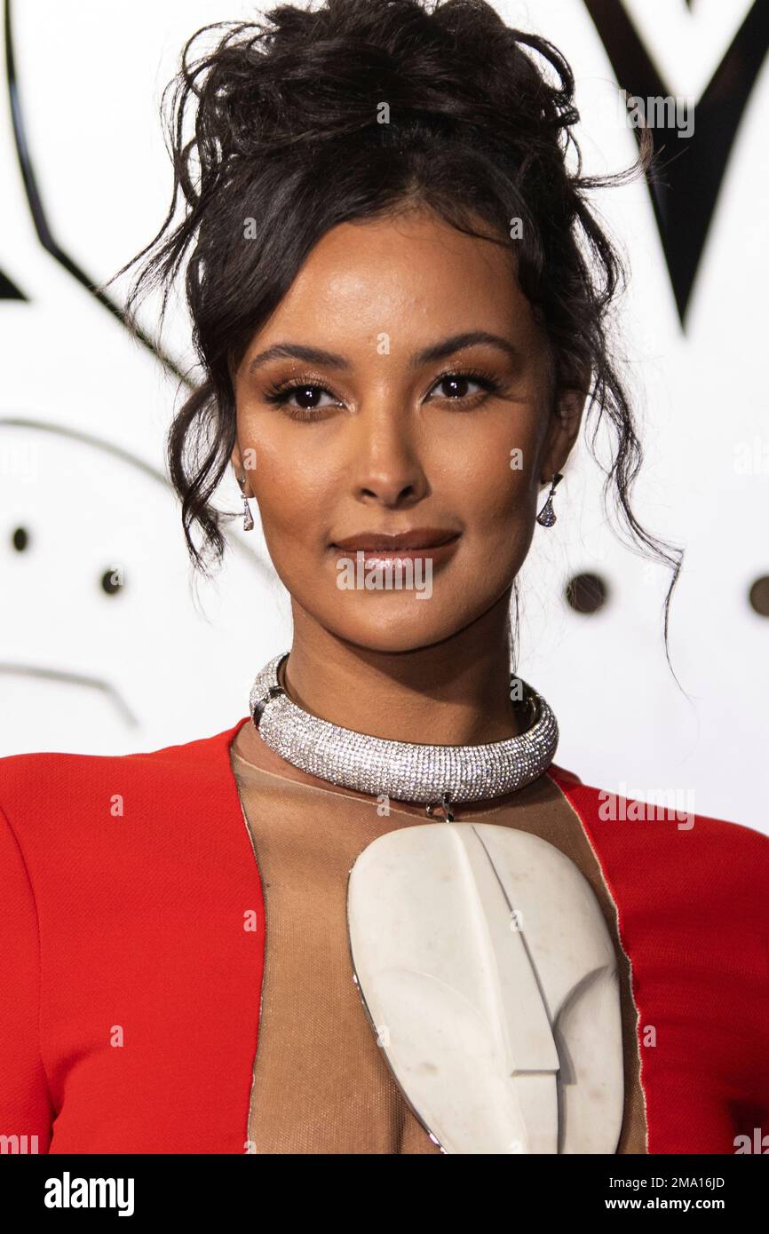 Maya Jama poses for photographers upon arrival for the premiere of the ...