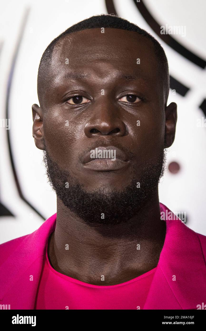 Stormzy poses for photographers upon arrival for the premiere of the ...