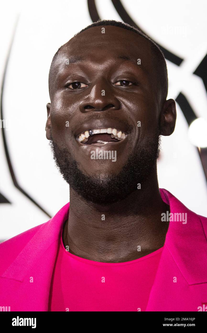 Stormzy poses for photographers upon arrival for the premiere of the ...