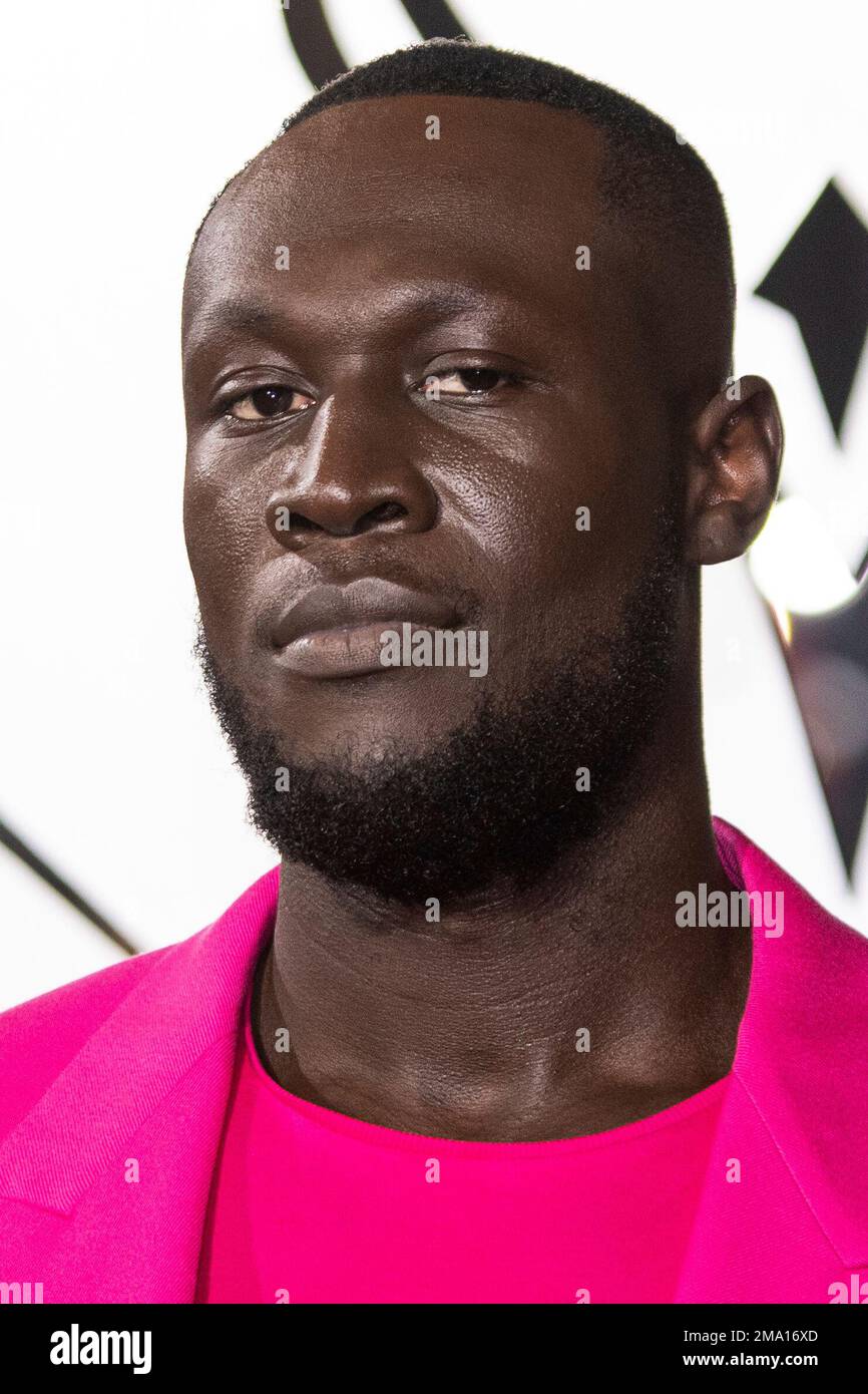 Stormzy poses for photographers upon arrival for the premiere of the ...