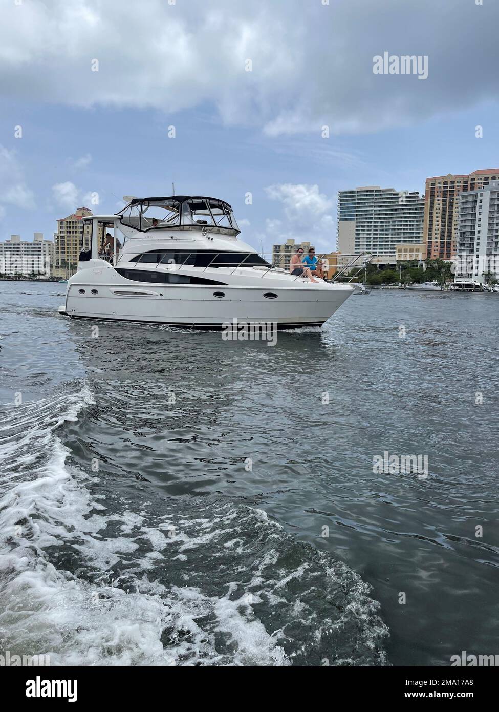 The 40-foot vessel, DO1178153, is underway near Bahia Mar Marina ...