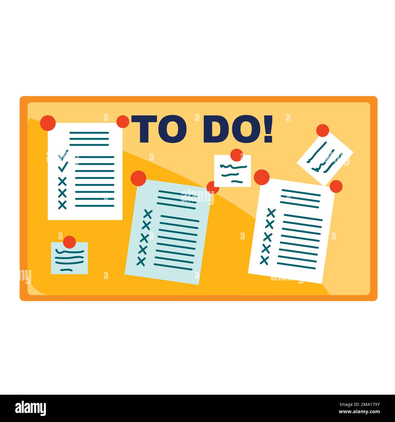 Deadline and time management business concept vector. To do cards ...