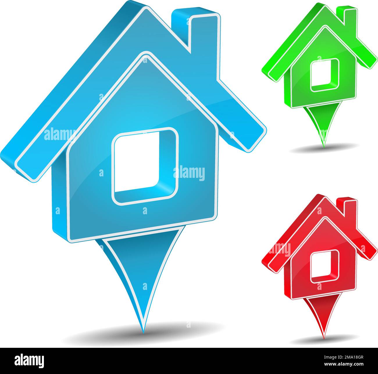 Icon of a house, vector eps10 illustration Stock Vector Image & Art - Alamy