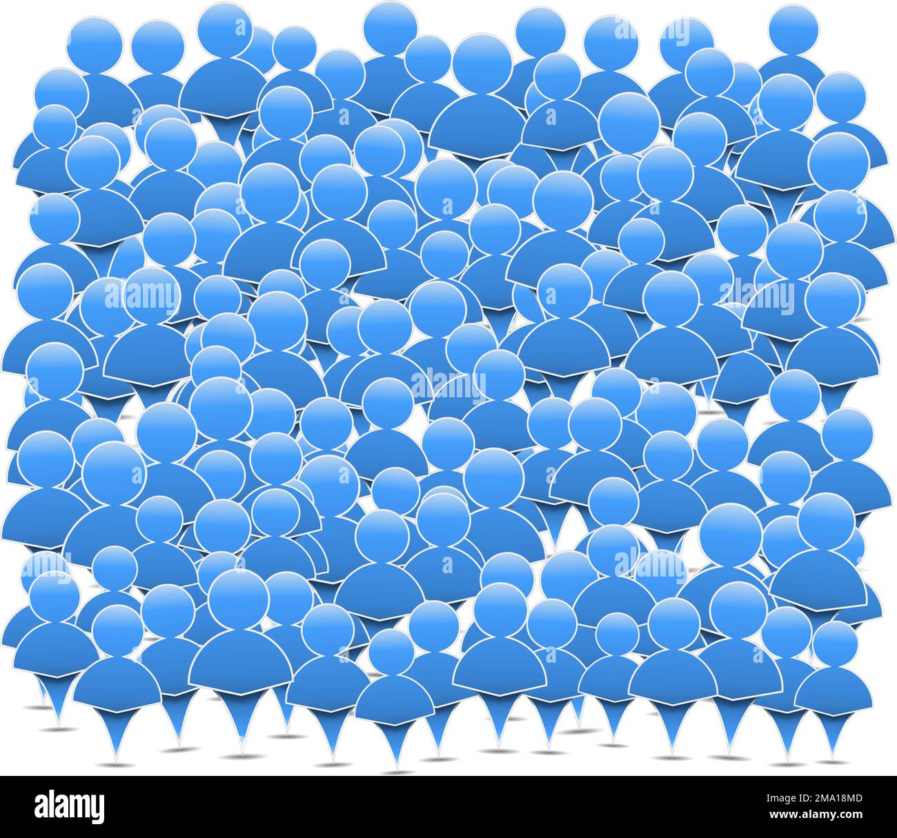 Abstract crowd of people, vector eps10 illustration Stock Vector Image ...