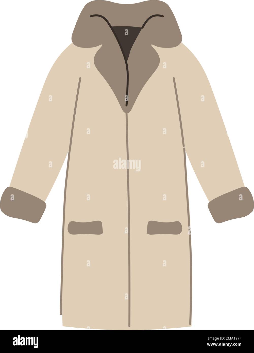 Fur coat winter women Stock Vector Images - Alamy
