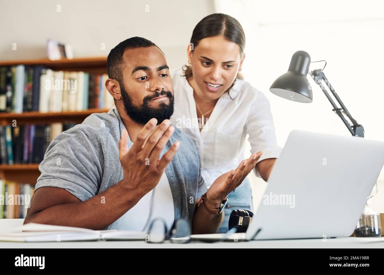 I dont know what you want from me. a husband and wife talking while he ...