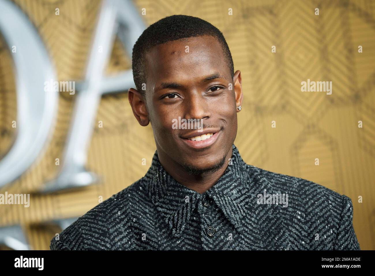 Michael Ward poses for photographers upon arrival for the premiere of ...