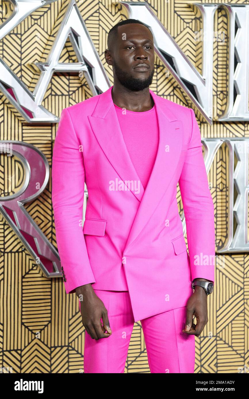 Stormzy poses for photographers upon arrival for the premiere of the ...