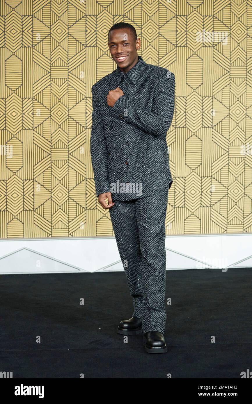 Michael Ward poses for photographers upon arrival for the premiere of ...