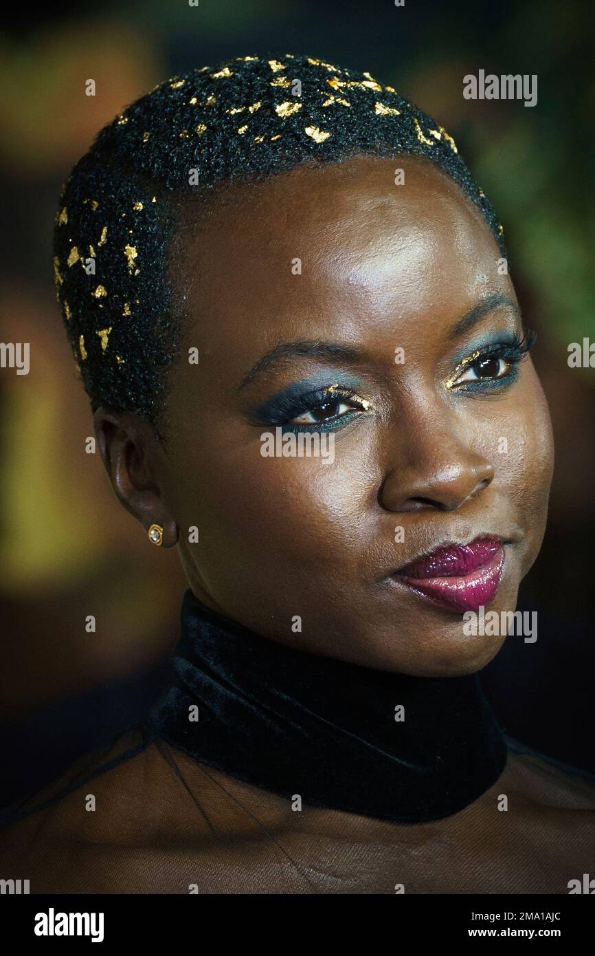 Danai Gurira poses for photographers upon arrival for the premiere of ...