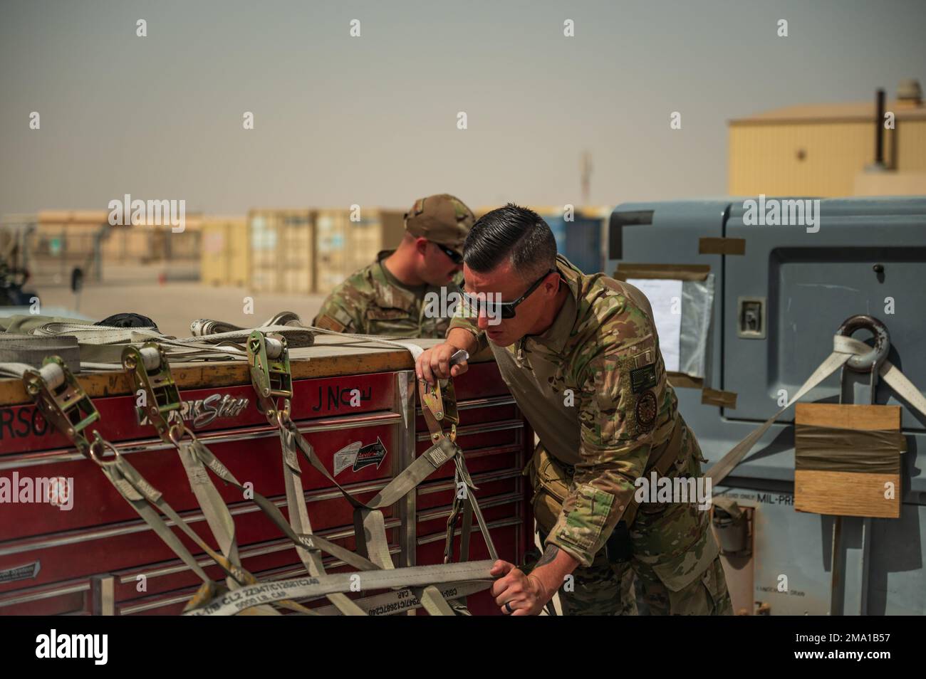 U.S. Air Force Tech Sgt. Cory Tracy, forward deployed from the 387th ...