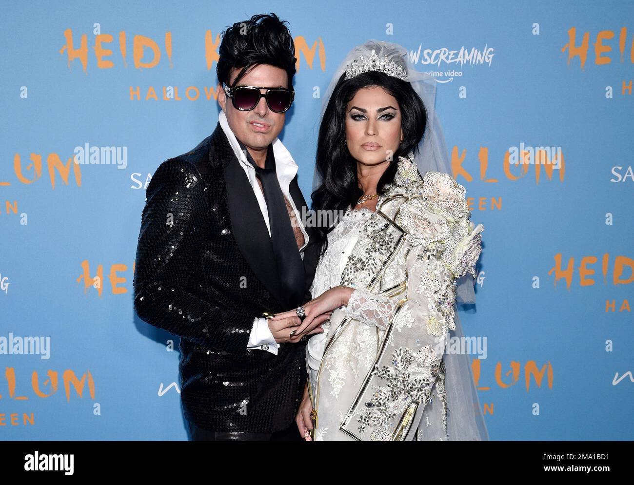 David Blond, left, and Phillipe Blond attend Heidi Klum's annual ...