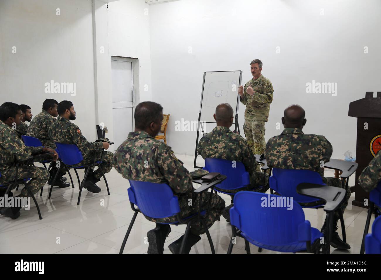 U.S. Army Sgt. 1st Class Steve McNeil, an explosive ordnance disposal advisor, with 5th Security ...