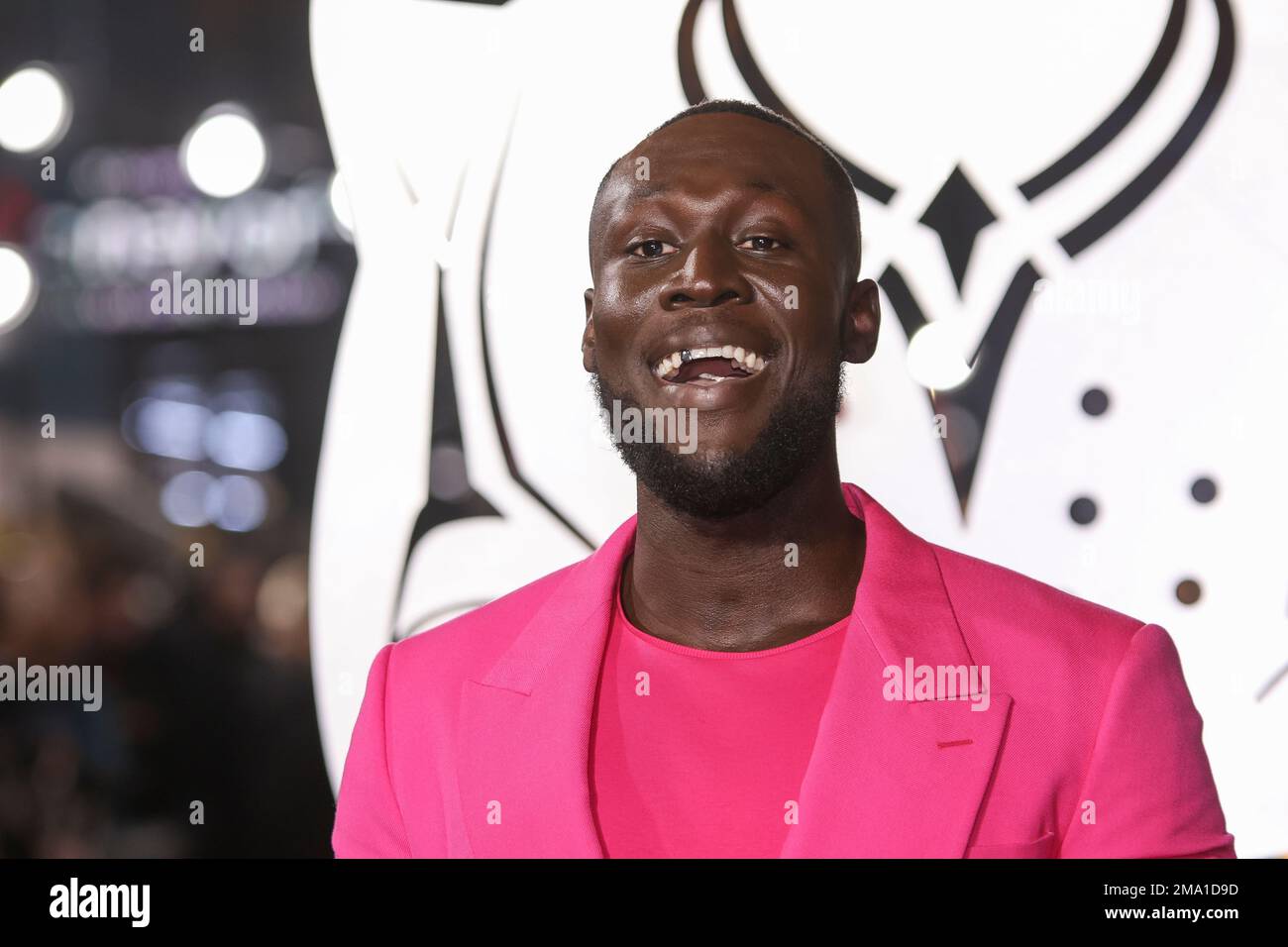Stormzy poses for photographers upon arrival for the premiere of the ...