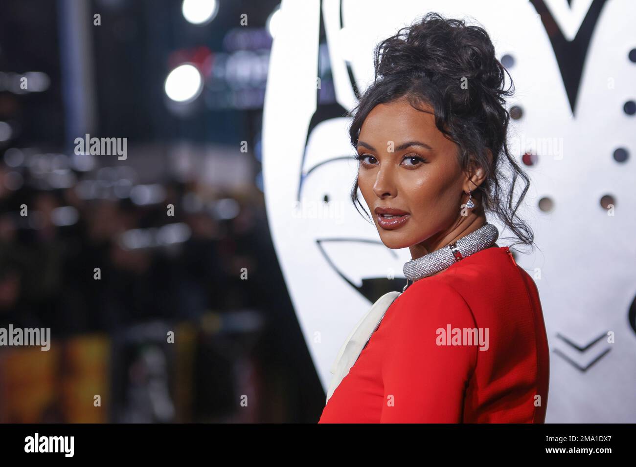 Maya Jama poses for photographers upon arrival for the premiere of the ...