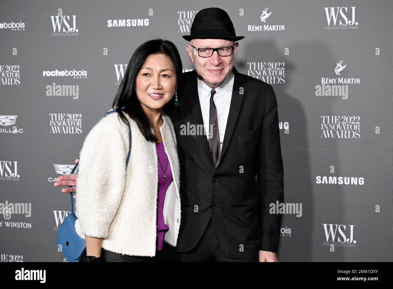 News Corp. CEO Robert Thomson, right, and Ping Wang attend the WSJ. Magazine 2022 Innovator ...
