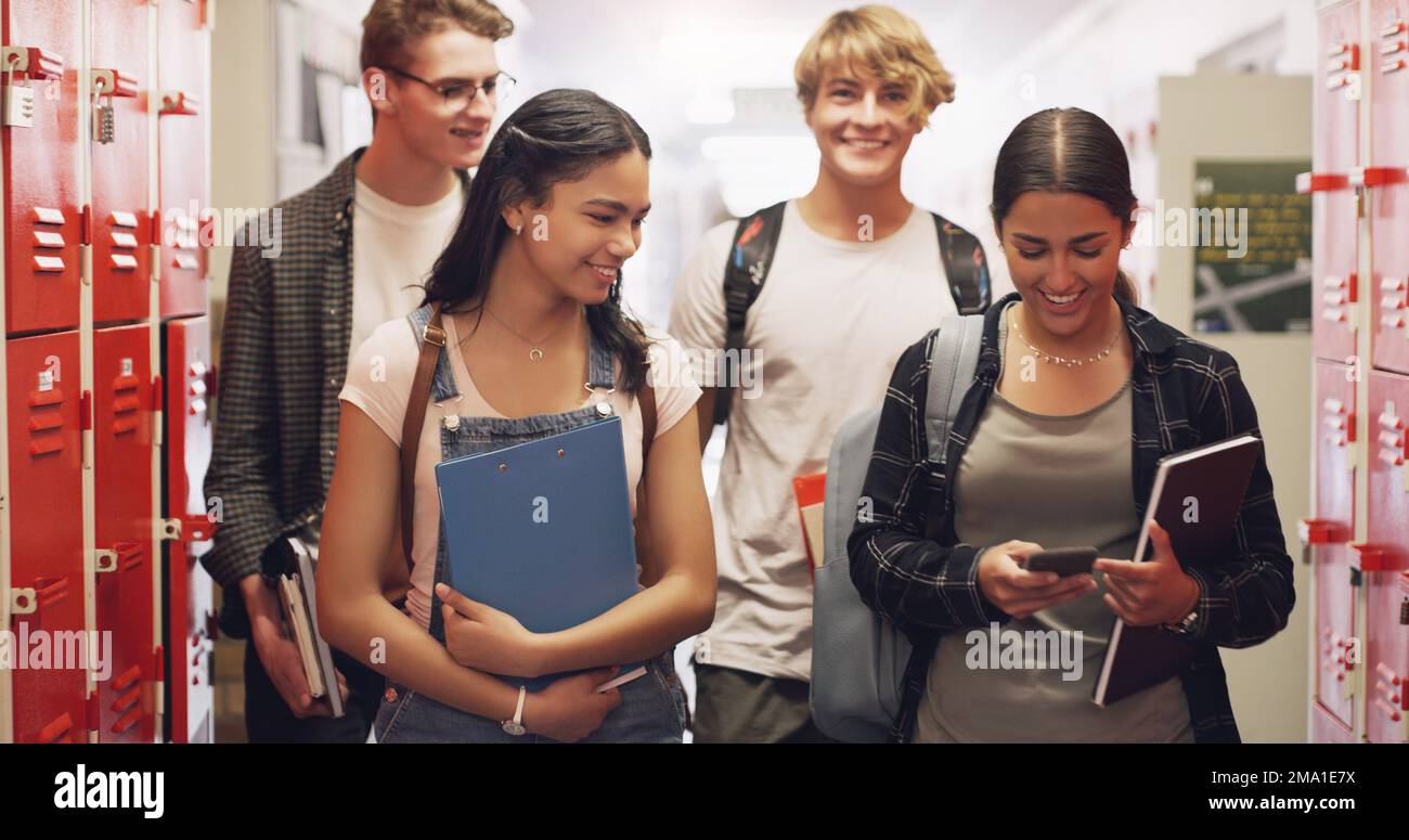 A well prepared future is on its way. a group of teenagers walking down ...