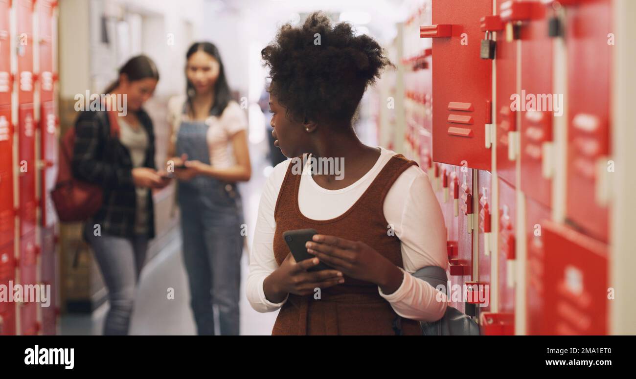 Nothing good ever came from gossip. a teenage girl using a smartphone ...