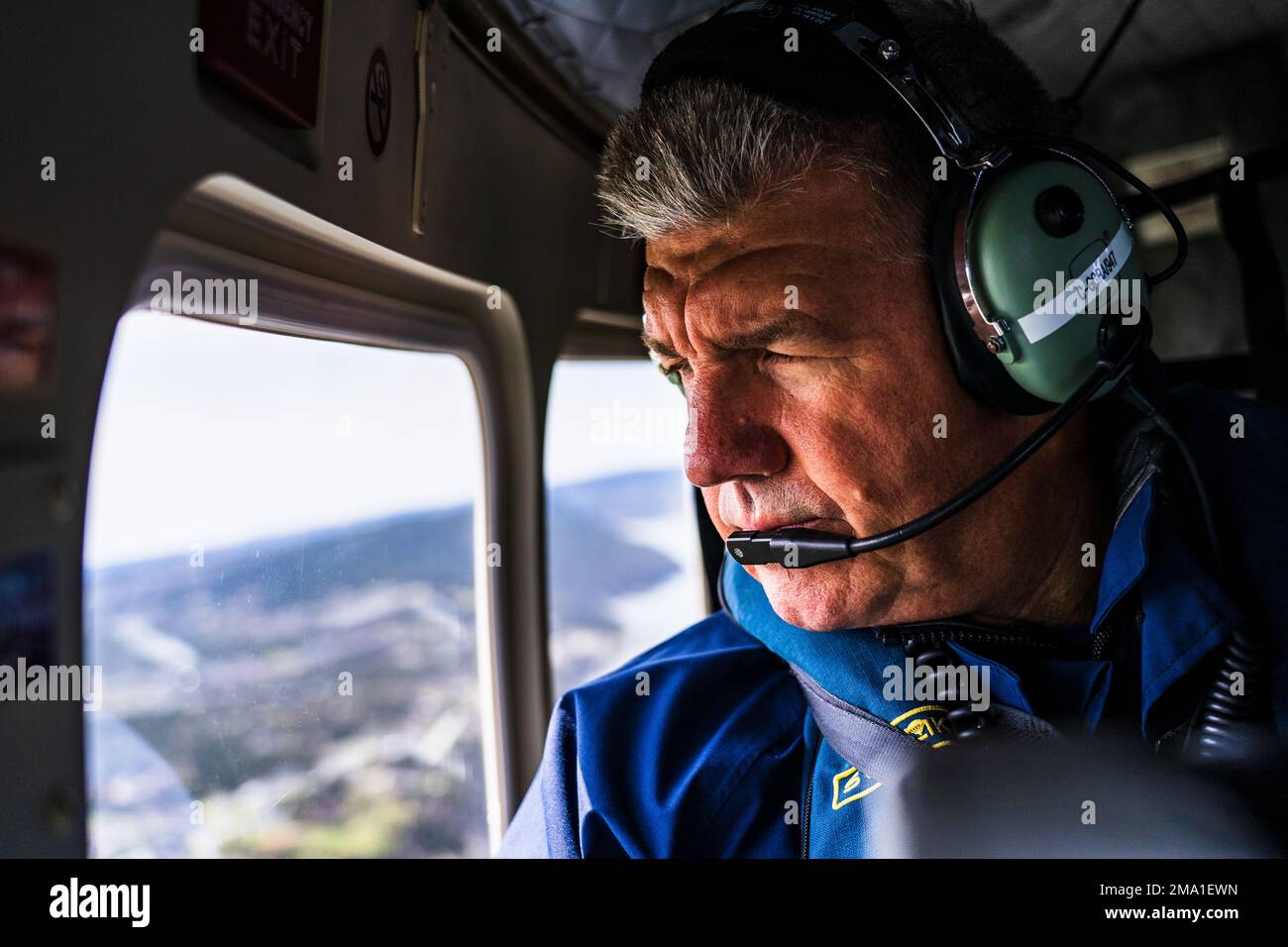 Adm. Karl Schultz, the 26th Commandant of the Coast Guard, rides aboard ...