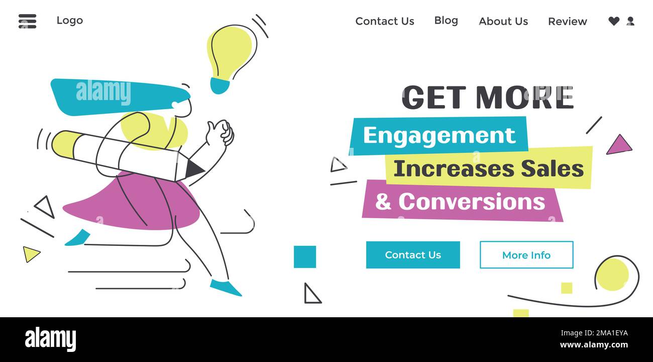 Get more engagement, business assistance service Stock Vector Image ...