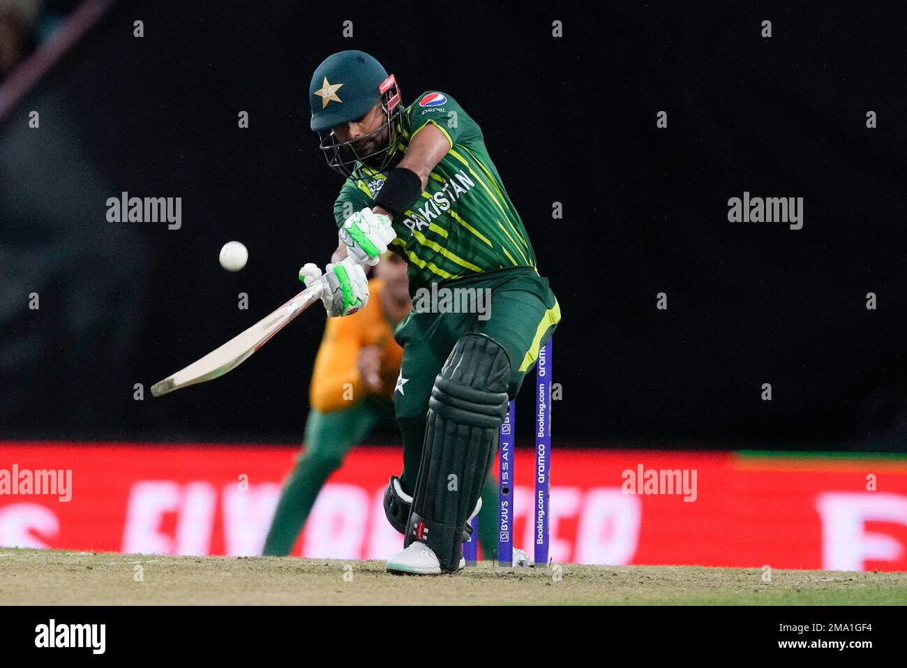 Pakistans Babar Azam Bats During The T20 World Cup Cricket Match