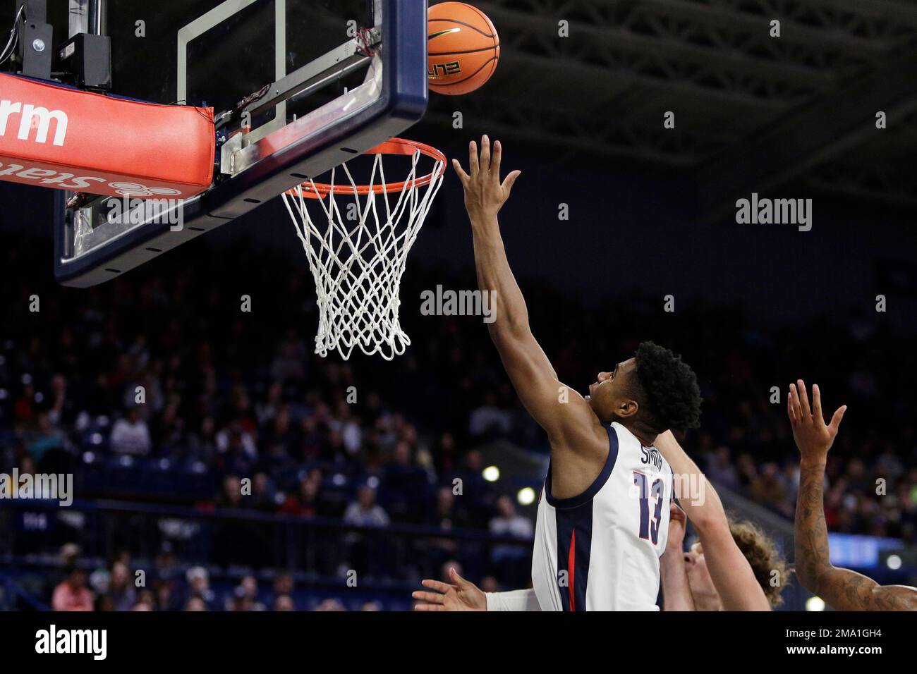 Gonzaga guard Malachi Smith (13) shoots during the second half of a ...