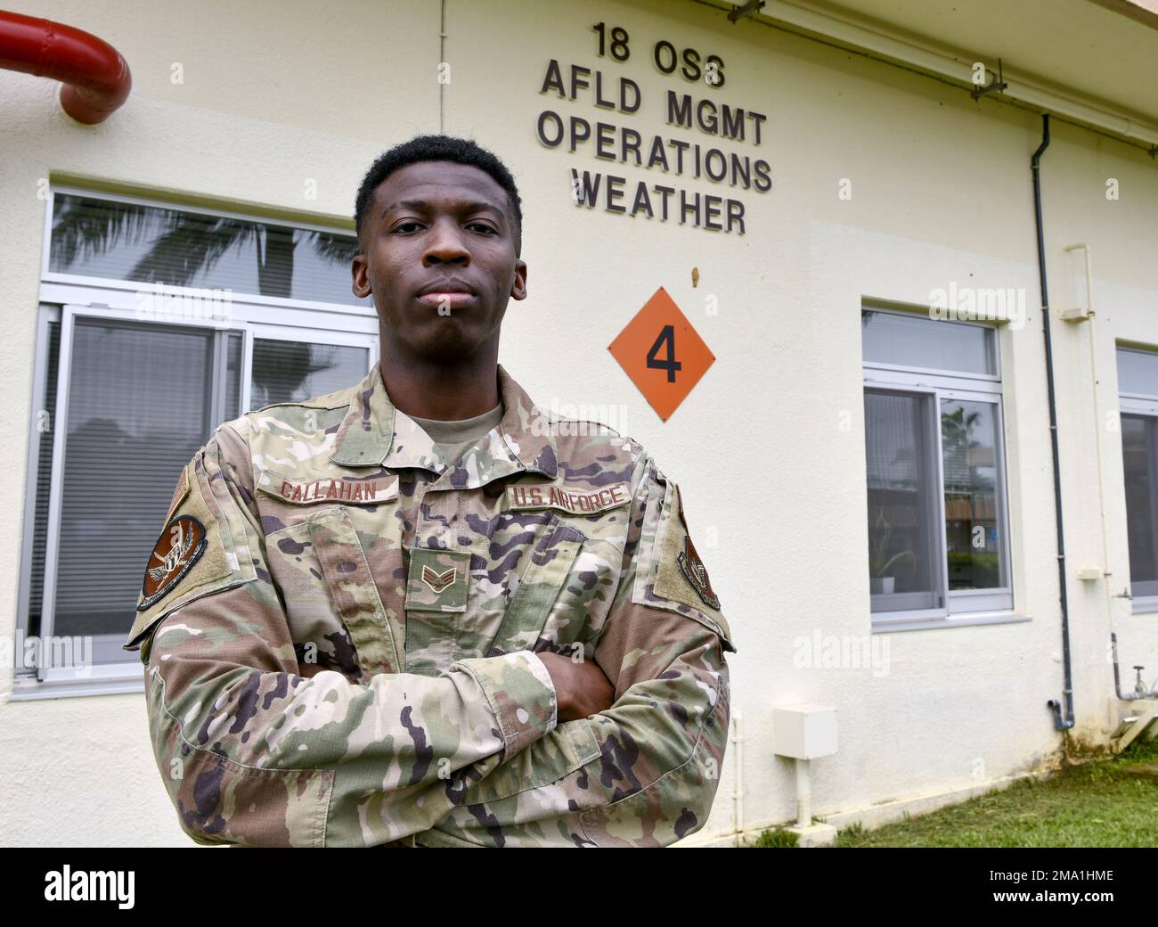 U.S. Air Force Senior Airman Byron Callahan, 18th Operations Support ...