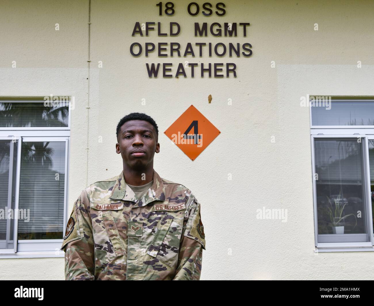 U.S. Air Force Senior Airman Byron Callahan, 18th Operations Support ...
