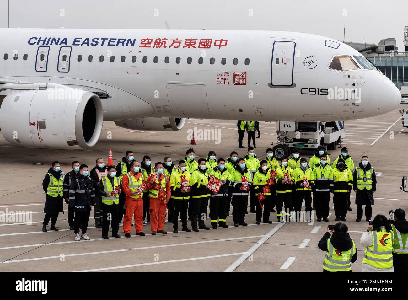A C919 large passenger aircraft, China's first homegrown large jetliner ...