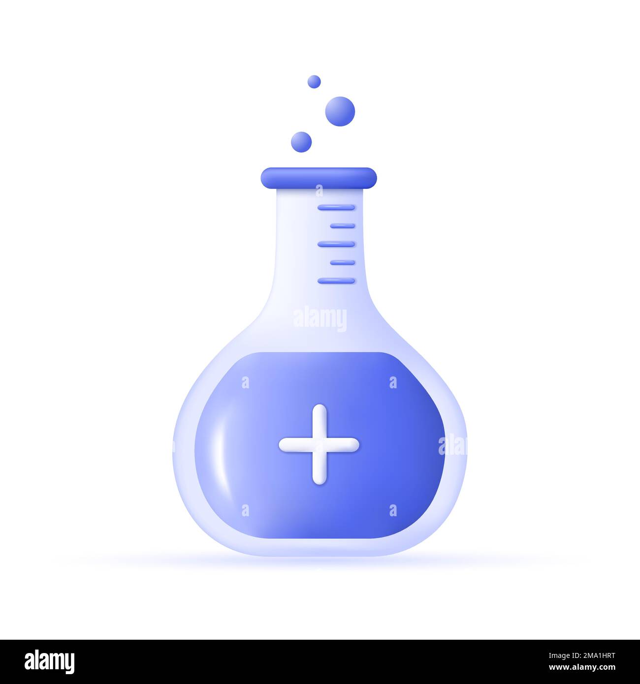 3d medical flask icon. Biotechnology concept. Realistic medical ...