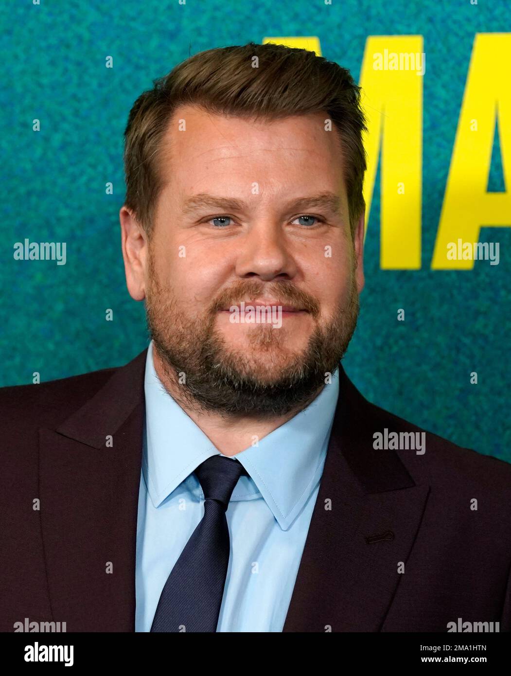 James Corden poses at the premiere of the Amazon Prime Video series ...