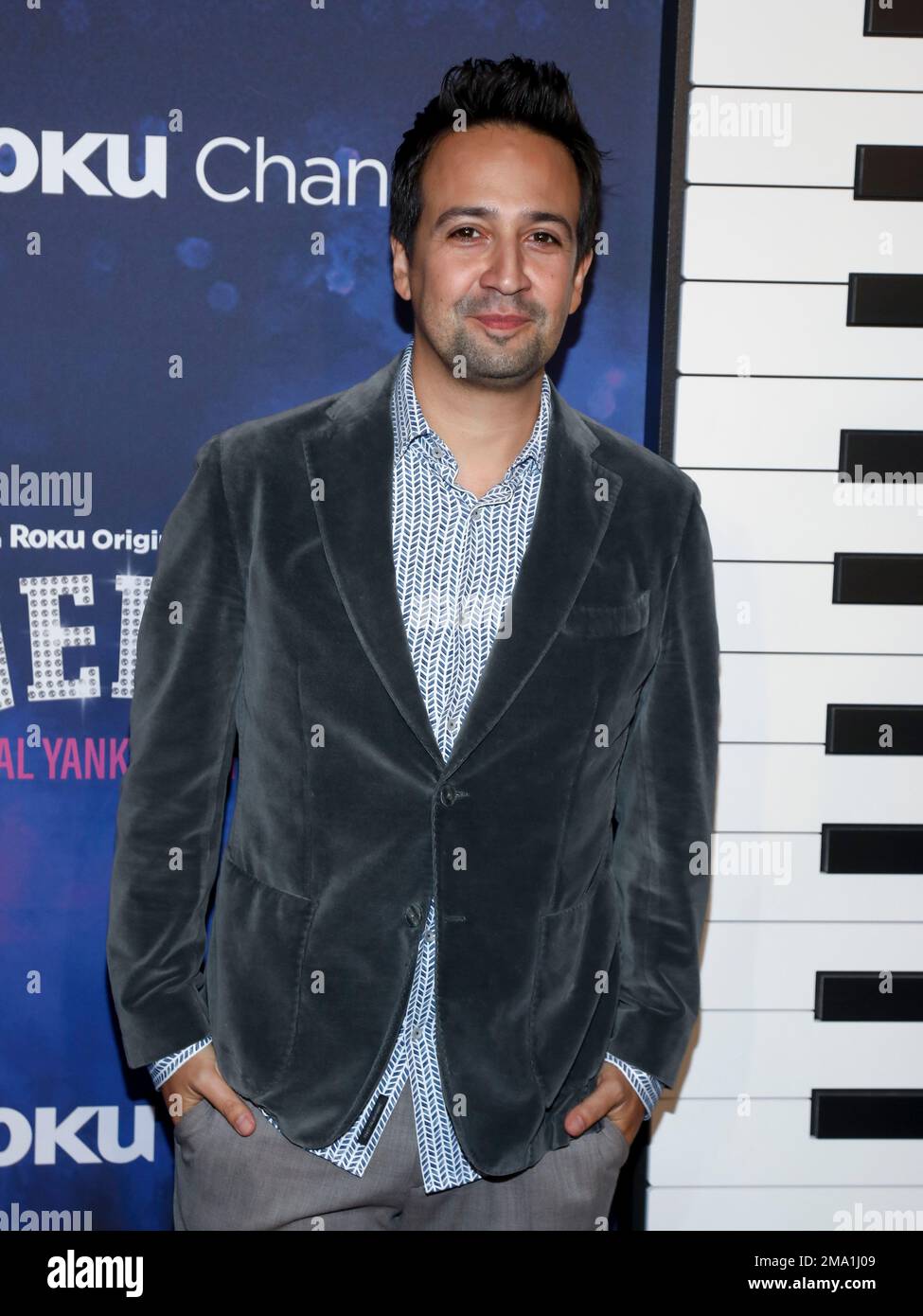 Actor and composer Lin-Manuel Miranda attends the premiere of "Weird: The Al Yankovic Story" at ...