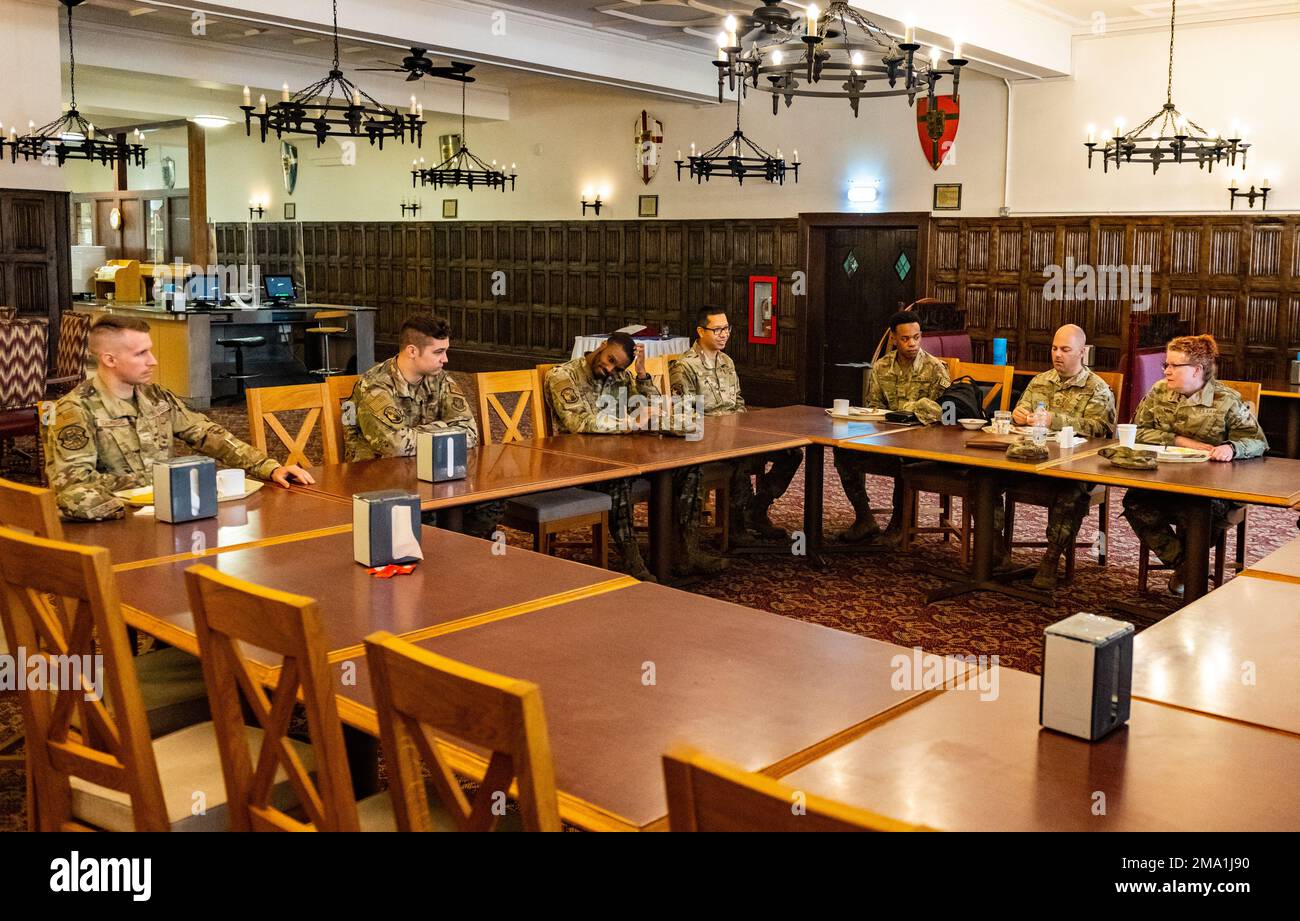 U.S. Air Force Col. Adrienne Williams, 521st Air Mobility Operations Wing commander (right), and ...