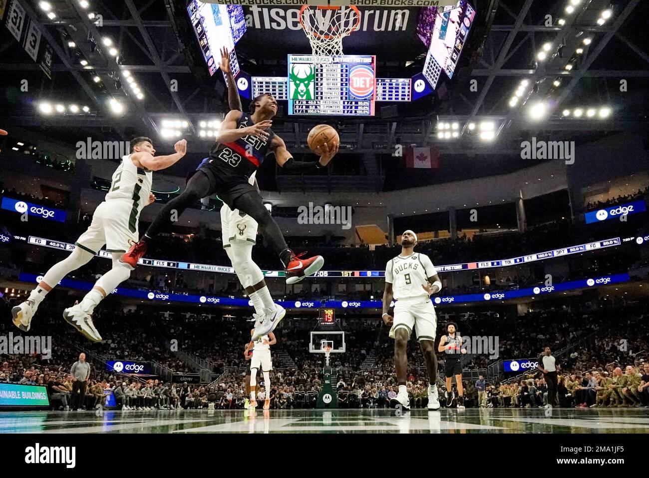 Detroit Pistons' Jaden Ivey shoots during the first half of an NBA ...