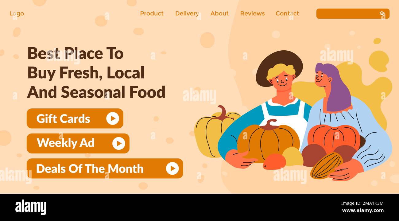 Best place to buy fresh local and seasonal food Stock Vector Image ...