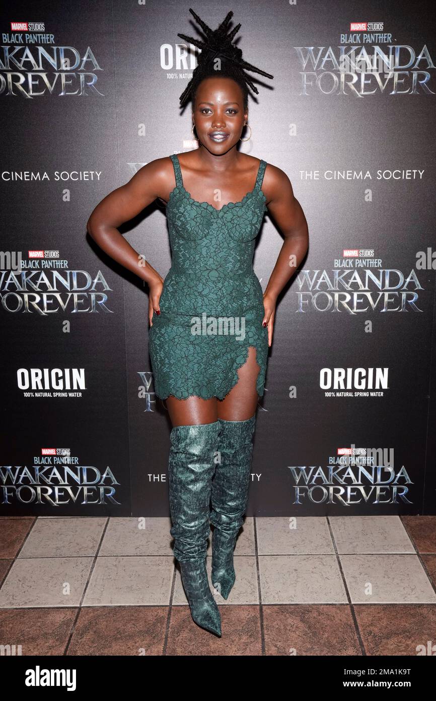 Lupita Nyong'o attends a "Black Panther: Wakanda Forever" screening at ...