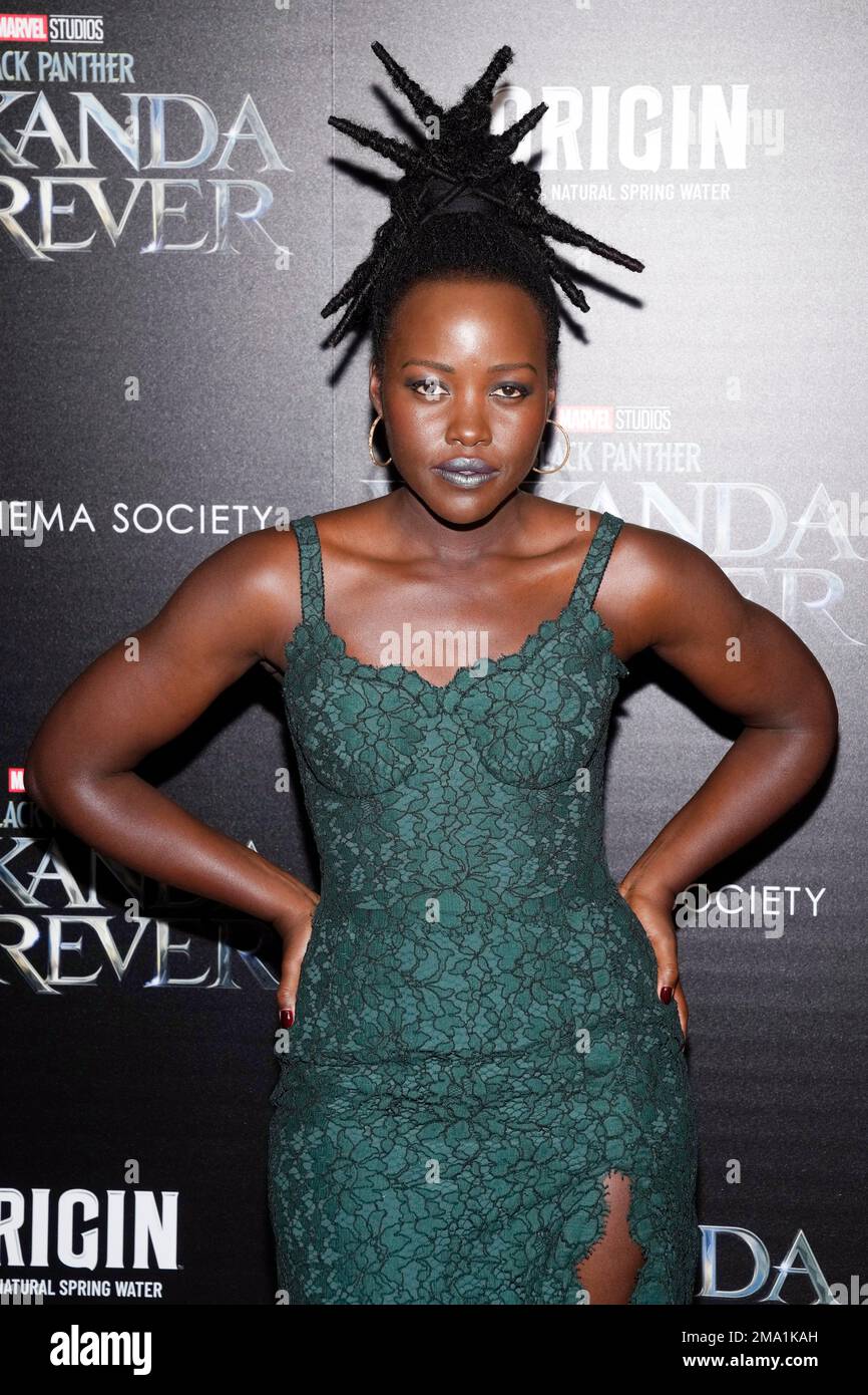 Lupita Nyong'o attends a "Black Panther: Wakanda Forever" screening at ...