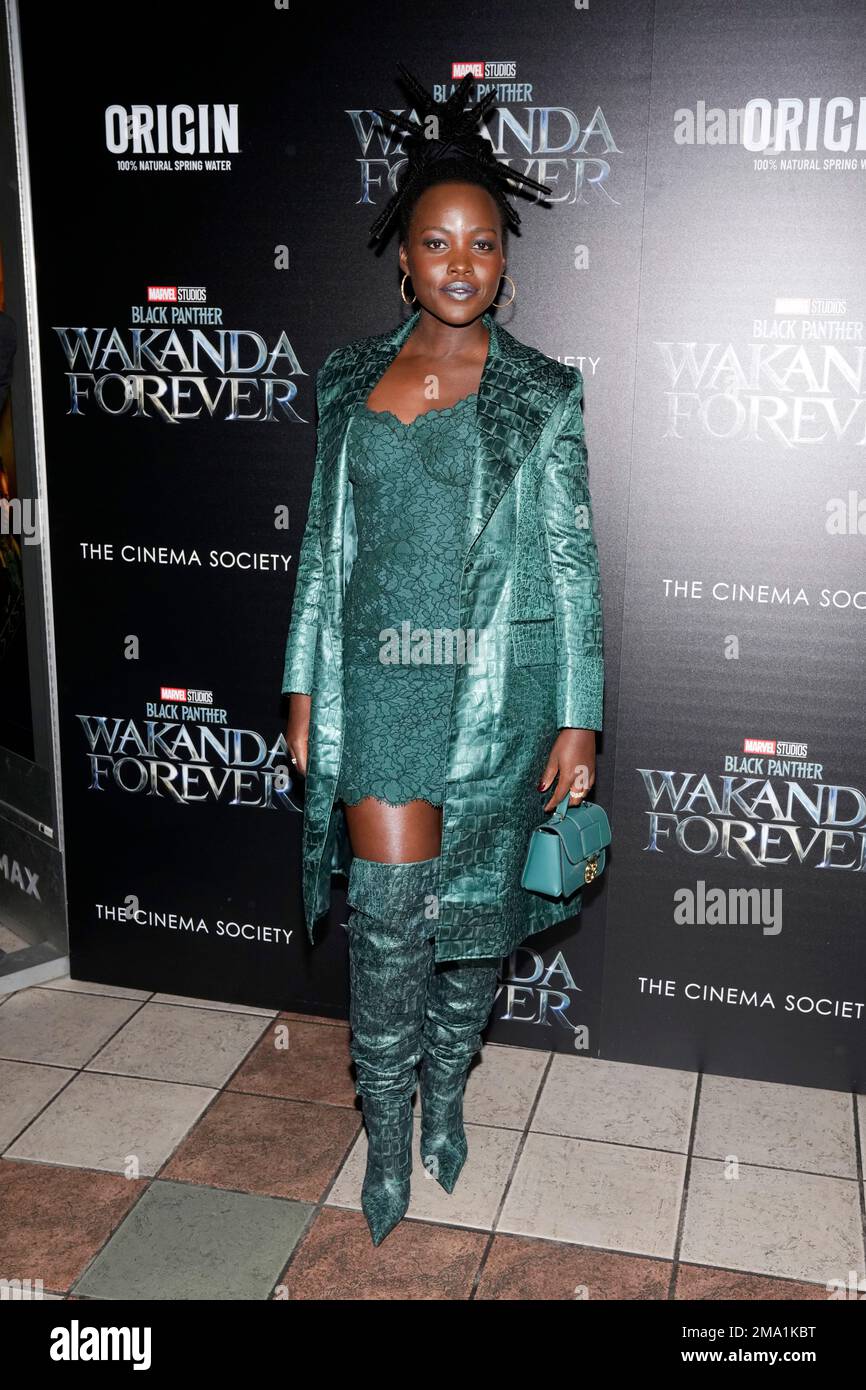 Lupita Nyong'o attends a "Black Panther: Wakanda Forever" screening at ...