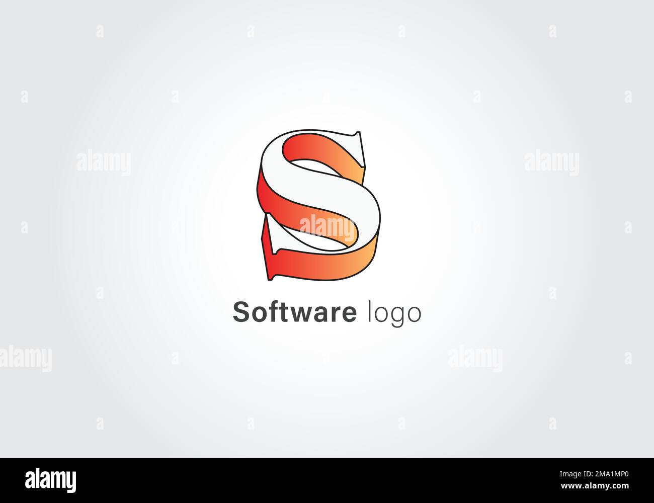 abstract Software vector logo design template. Simple and clean flat ...
