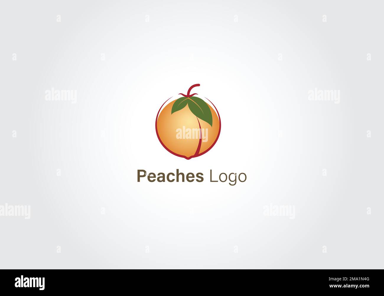 abstract peach vector logo design template Stock Vector Image & Art - Alamy
